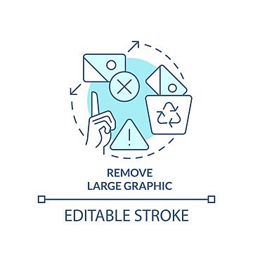 Remove Large Graphic Turquoise Concept Icon Vector Linear Editable Vector Vector Linear