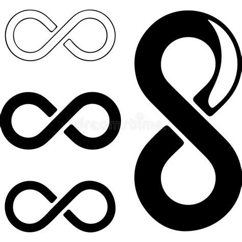 Infinite Loop Symbols Stock Vector Illustration Of Line 424538625