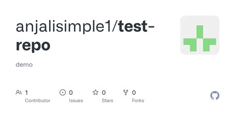 GitHub Anjalisimple Test Repo Demo
