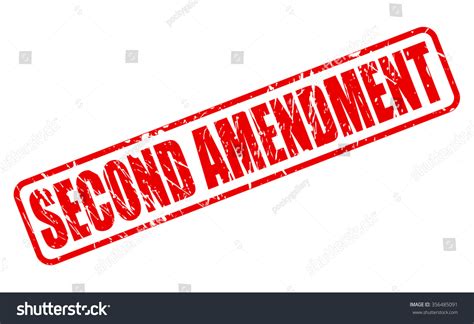 Second Amendment Red Stamp Text On Stock Vector Royalty Free