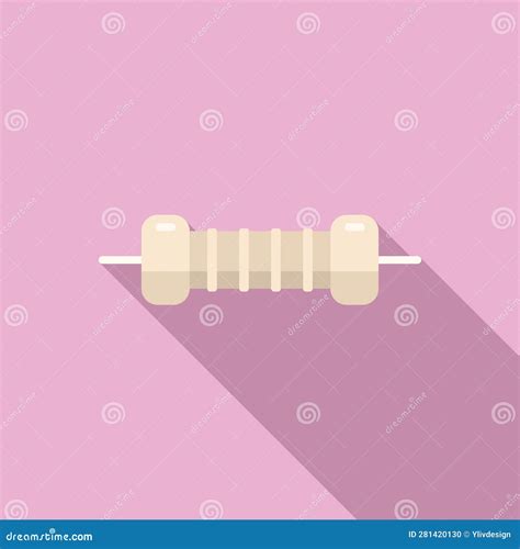 Circuit Resistor Icon Flat Vector Chip Capacitor Stock Illustration Illustration Of Power