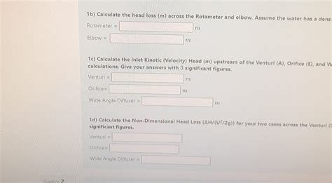 Solved Flow Meter Calculating The Volumetric Flow Rate In Chegg