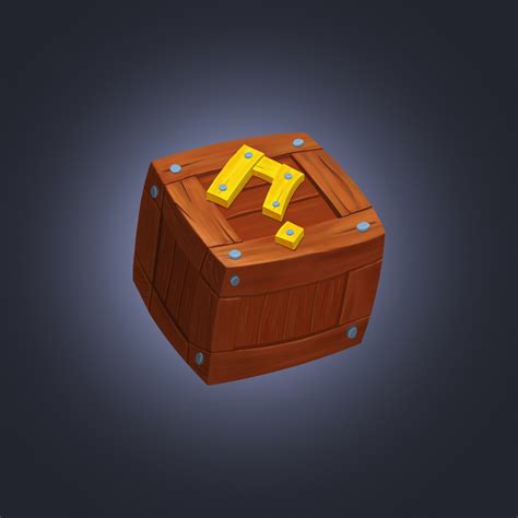 Artstation Игровая иконка деревянного ящика