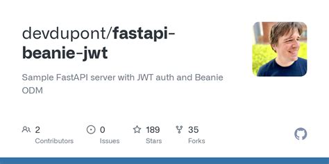 Github Devdupontfastapi Beanie Jwt Sample Fastapi Server With Jwt Auth And Beanie Odm