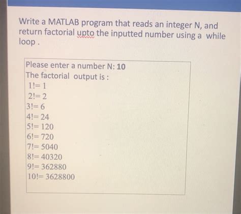 Solved Write A MATLAB Program That Reads An Integer N And Chegg