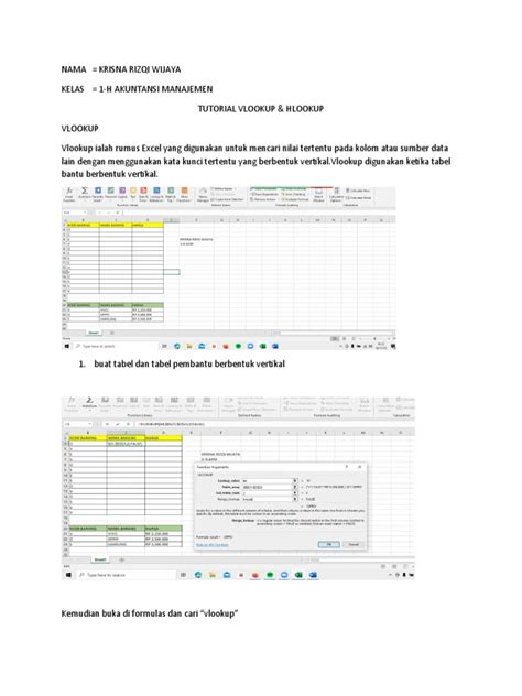 Tutorial Vlookup And Hlookup Excel Pdf