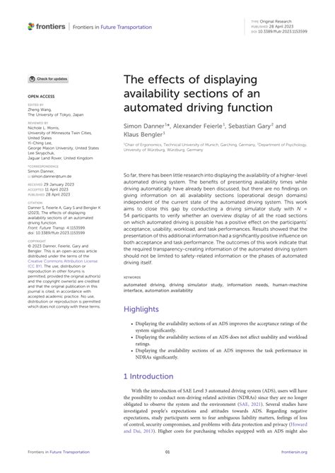 Pdf The Effects Of Displaying Availability Sections Of An Automated