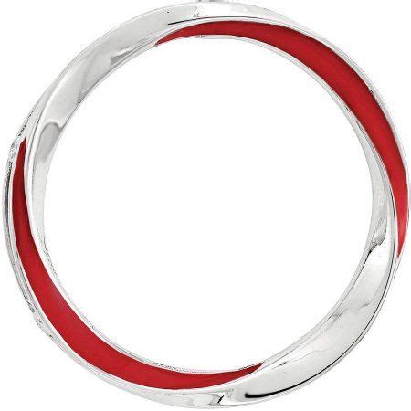Stackable Expressions Sterling Silver Large Polished Red Enameled Chain