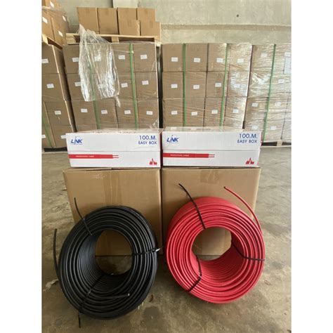 สายไฟโซล่าเซลล์ Pv1 F 4 มิล ยี่ห้อ Link ยกม้วน 100เมตร Solar Pv Cable Nutthaisin Thaipick