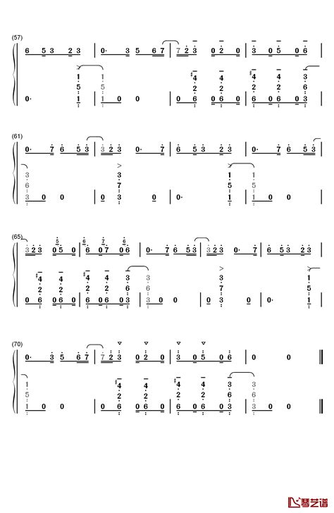 Unity钢琴简谱 数字双手 Thefatrat 看琴谱网