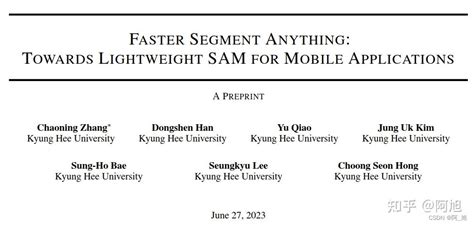 【sam大模型超级进化】mobilesam轻量化的分割一切大模型出现，模型缩小60倍，速度提高40倍，效果不减 知乎