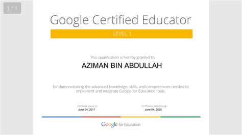 Google Certification Professional Reflections In Learning To Educate