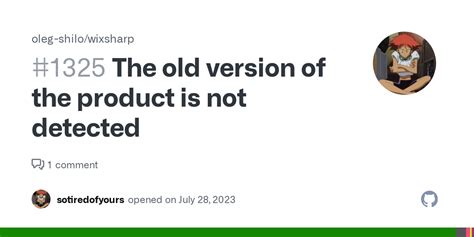 The Old Version Of The Product Is Not Detected · Issue 1325 · Oleg Shilowixsharp · Github