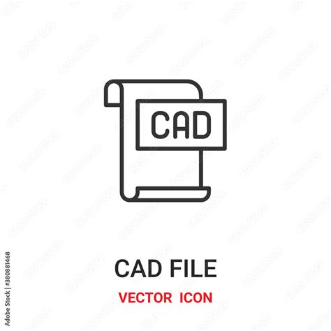 Cad File Icon Vector Symbol Cad File Symbol Icon Vector For Your Design Modern Outline Icon