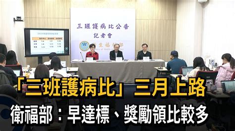 「三班護病比」三月上路！ 衛福部：各醫院早達標「領比較多」－民視新聞 Youtube