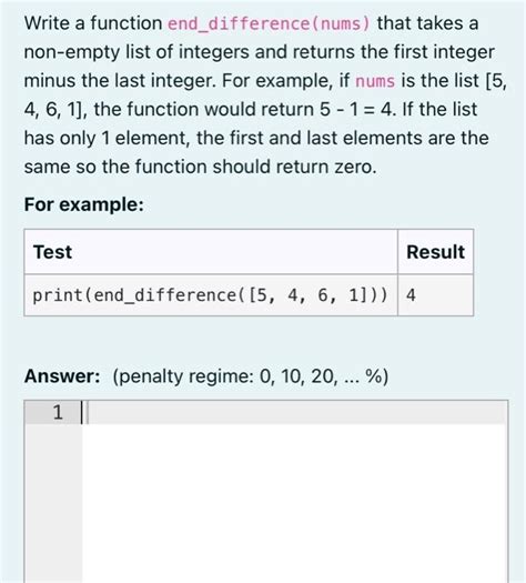 solved write a function end difference nums that takes a