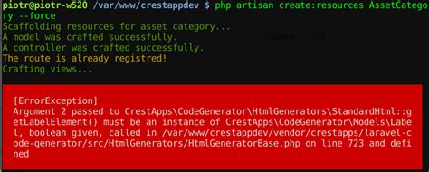 Any Bug With Creating Views · Issue 21 · Crestappslaravel Code