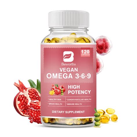 Beworths Omega 3 6 9 Vegan Capsules Plant Based Essential Fatty Acids