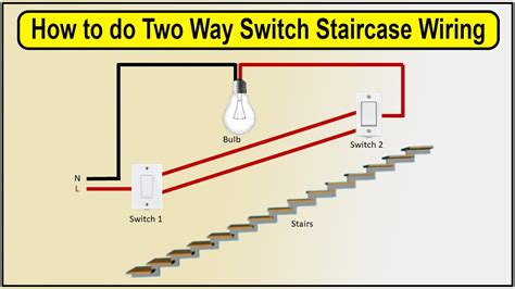How To Do 2 Way Switch Staircase Light Wiring 2 Way Switch Wiring Youtube