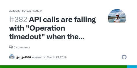Api Calls Are Failing With Operation Timedout When The Apis Are Invoked From Container Issue