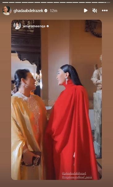 بفستان لمصمم فرنسي شهير غادة عبد الرازق تتألق بأسبوع الموض مصراوى