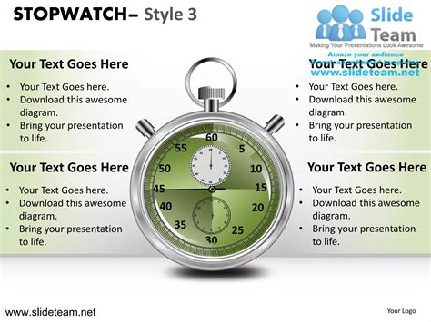 Stopwatch Style Design 3 Powerpoint Presentation Slides Ppt