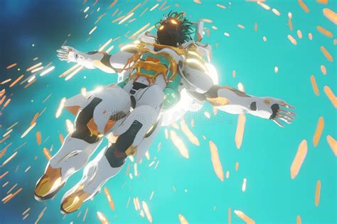 Android Robot In Space Alien Cyborg Stock Illustration Illustration Of Explorer White 279394043