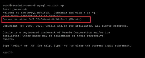 How To Check Mysql Version Tecadmin