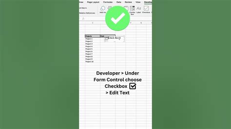 Use Checkbox To Monitor Progress Excel Excelformulas Exceltips Youtube