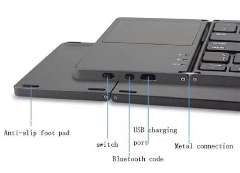 Jelly Comb Foldable Bluetooth Keyboard With Touchpad Dual Mode Rechar Ajmart Pk