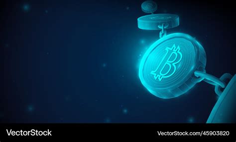 Low Polygonal Wireframe Style Bitcoin Royalty Free Vector