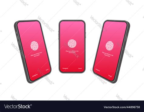 Screen Lock Authentication Password Smartphone Vector Image