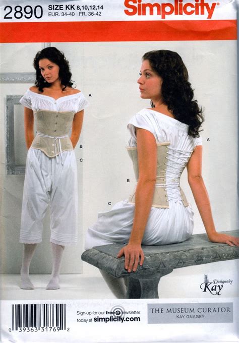 Chemise Corset And Drawers By Kay Gnagey Simplicity 2890 Uncut Pattern