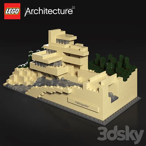 Fallingwater Lego Architecture Toy 3d Model