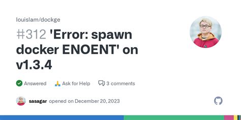 Error Spawn Docker Enoent On V134 · Louislam Dockge · Discussion 312 · Github