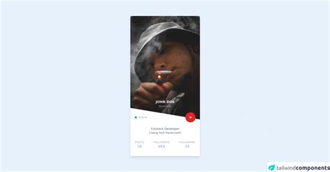 Tailwind Css Profile Card Angled By Jirayu Ninl