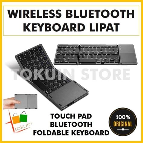 Foldable Keyboard Lipat Bluetooth Wireless Portable Touchpad Folding Wireles Portable Lazada