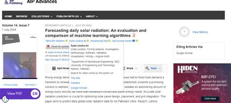 Syed Usama Ali On Linkedin Research Solarenergy Machinelearning