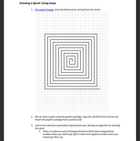 Solved Drawing A Spiral Using Loops On A Piece Of Paper Draw The