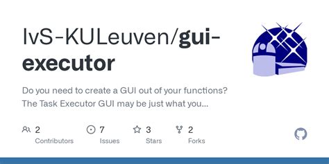 github ivs kuleuven gui executor do you need to create a gui out of your functions the task