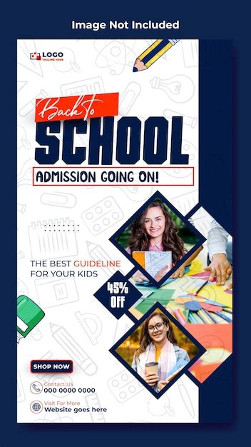 Premium Vector Back To School Ads Story Template