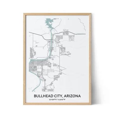 Bullhead City Map Poster Your City Map Art Positive Prints