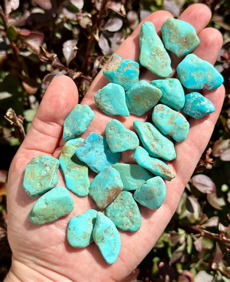 Raw Turquoise Stone From Tyrone Rough Turquoise From Tyrone New