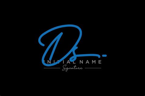 Initial Ds Signature Logo Template Vector Hand Drawn Calligraphy Lettering Vector Illustration