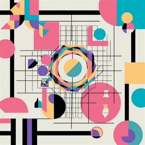 Abstract Geometric Designs The Intersection Of Modern Art And Digital Aesthetics Premium Ai