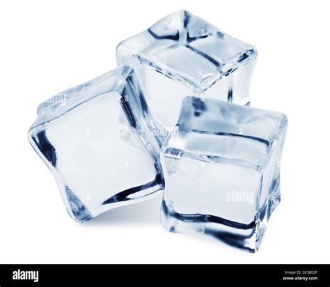 Ice Cube Isolated On White Background Clipping Path Full Depth Of