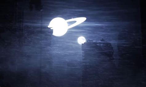 Saturn And Moon A Stunning Projection