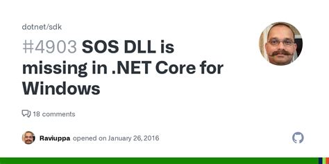 Sos Dll Is Missing In Net Core For Windows · Issue 4903 · Dotnetsdk · Github