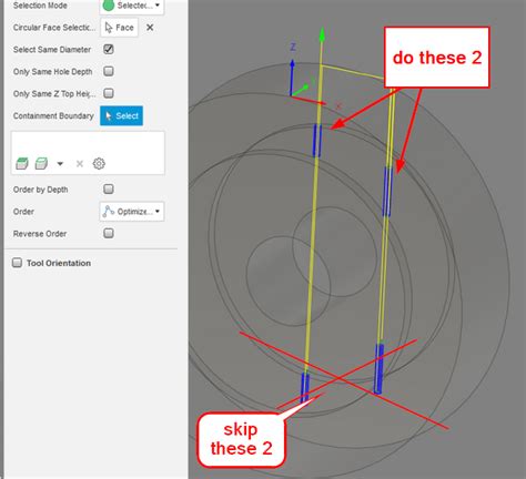 Omit Concentric Holes In Same Diameter Selection Autodesk Community