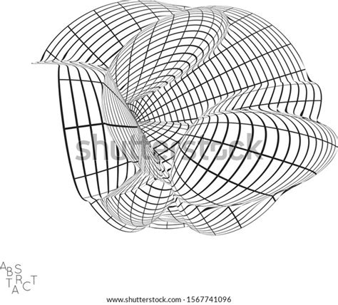 Abstract Futuristic 3d Shape Visual Distortion Stock Vector Royalty Free 1567741096 Shutterstock